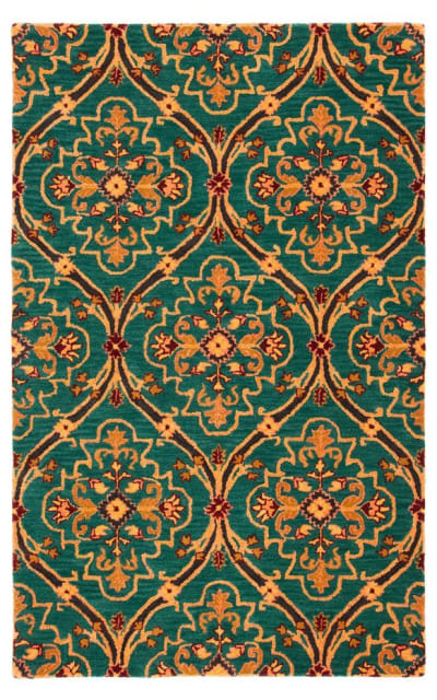Safavieh Heritage Hg475y Green - Orange | Rug Studio