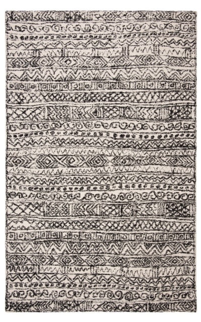 Safavieh Micro-Loop Mlp228A Ivory - Black | Rug Studio