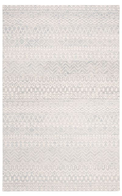 Safavieh Micro-Loop Mlp502K Aqua - Ivory | Rug Studio