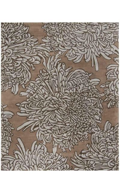 Martha Stewart Chrysanthemum Msr4542G Driftwood - Grey | Rug Studio
