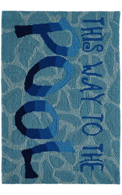 Trans-Ocean Frontporch This Way To The Pool 444803 Water | Rug Studio