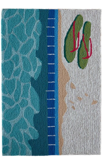 Trans-Ocean Frontporch Poolside 445003 Water | Rug Studio