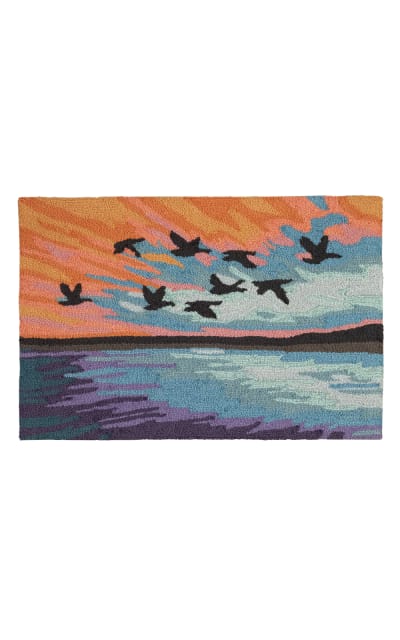 Trans-Ocean Frontporch Flock 457203 Sky | Rug Studio