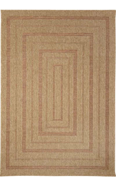 Trans-Ocean Sahara Multi Border 718514 Terracotta | Rug Studio