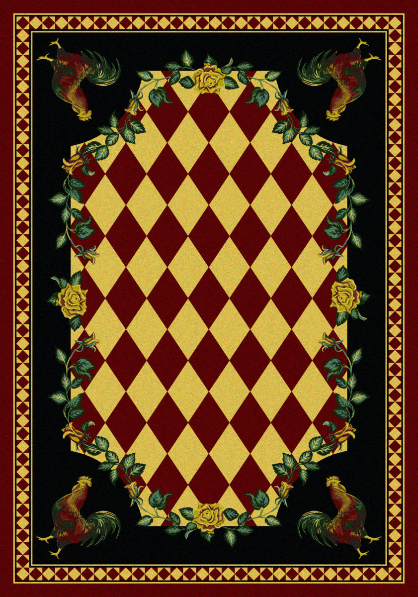 American Dakota Novelty High Country Rooster Red | Rug Studio