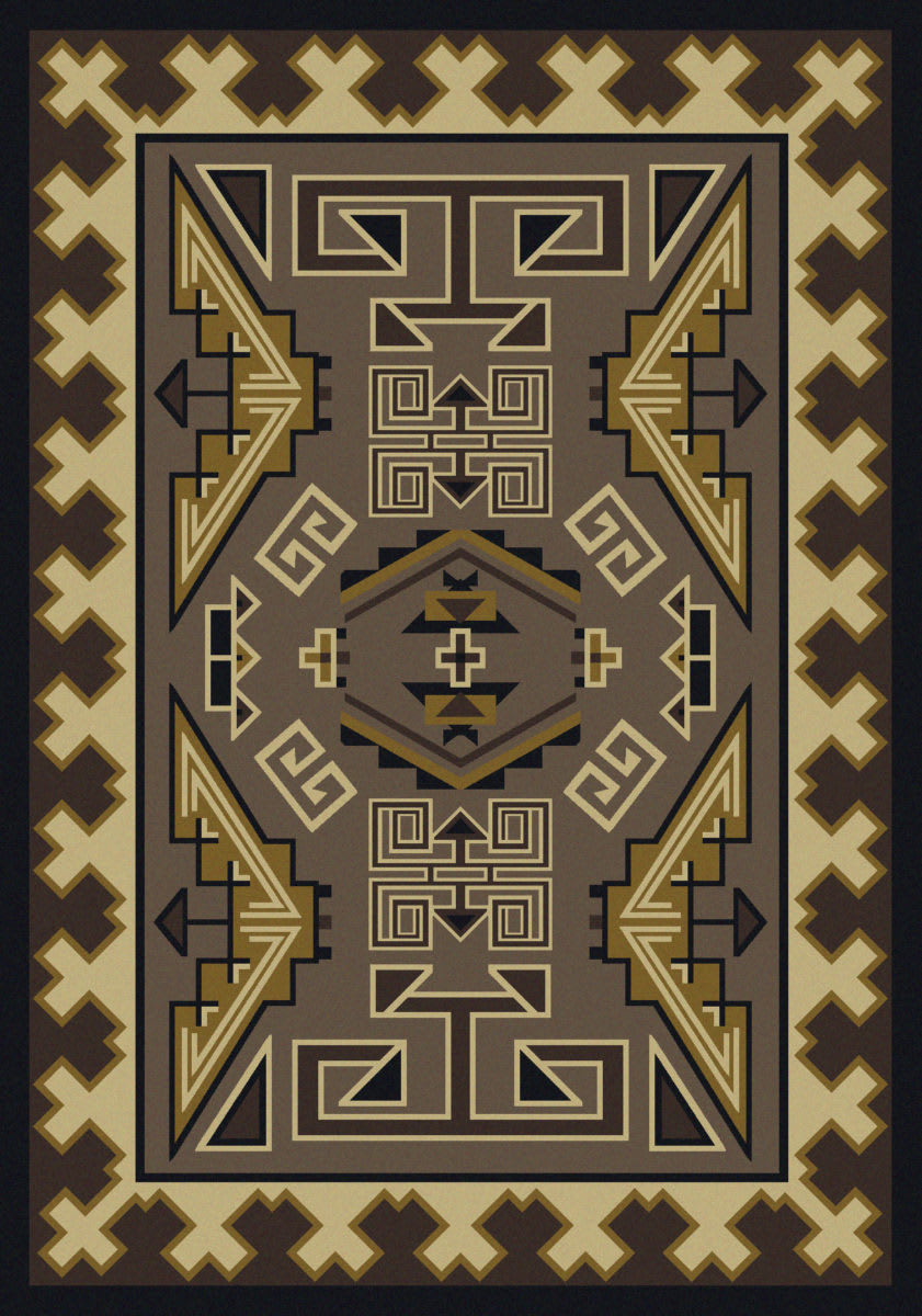 American Dakota Cabin Trader Blanket Brown | Rug Studio