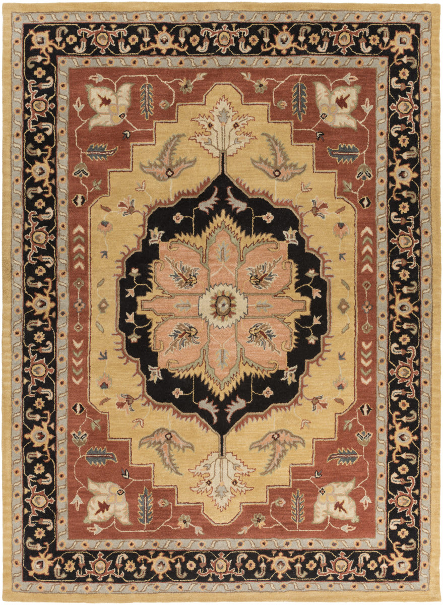 Surya Middleton Mia Maroon-Black Area Rug Clearance #112426