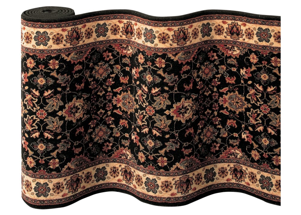 Couristan Kashimar Floral Herati 600 Black-Teal Custom Length Runner ...