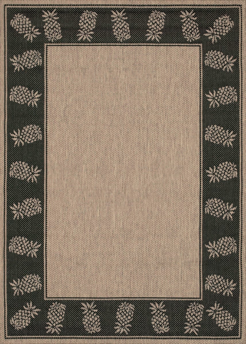 Couristan Recife Tropics Cocoa - Black | Rug Studio