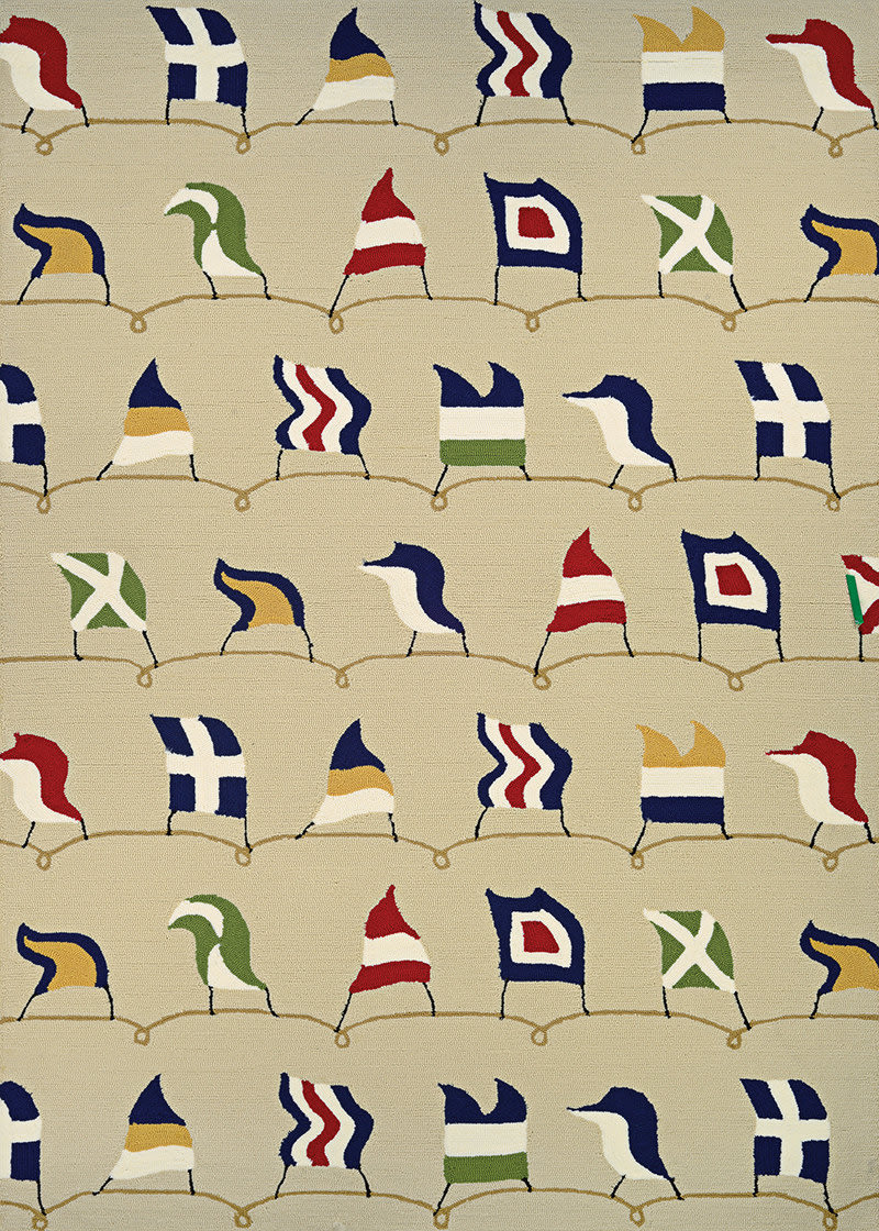Couristan Outdoor Escape Nautical Flags Sand | Rug Studio