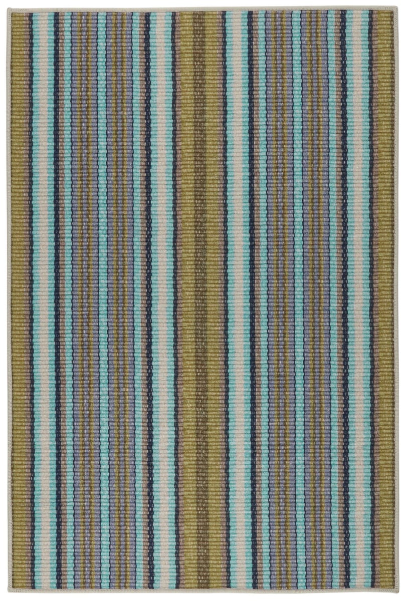 Dash and Albert Treehouse Stripe Washable Green | Rug Studio