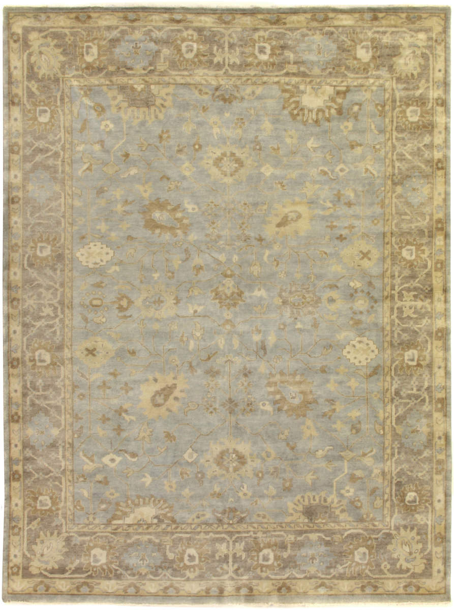 Exquisite Rugs Antique Weave Oushak Hand Knotted 2000 Gray - Brown ...