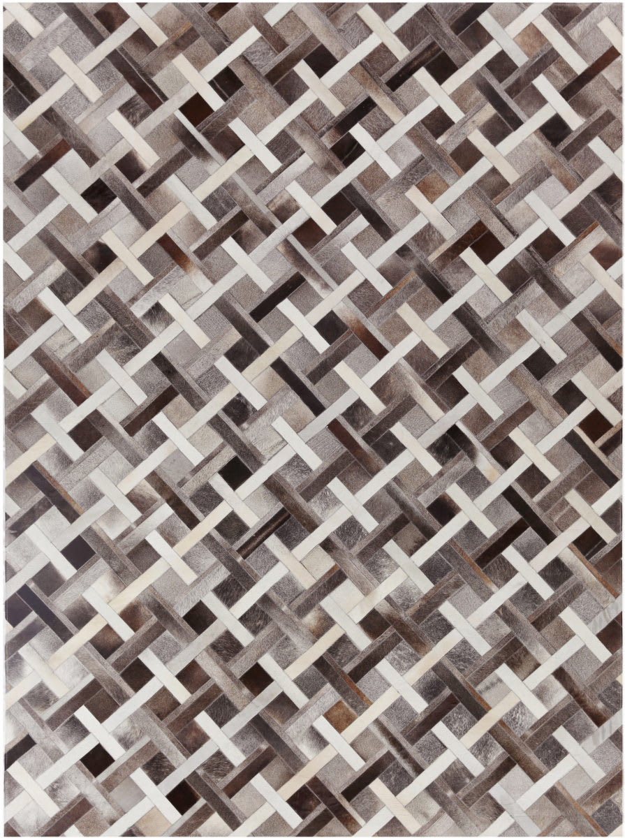 Exquisite Rugs Natural Hide Hair on Hide 2148 Ivory - Gray | Rug Studio