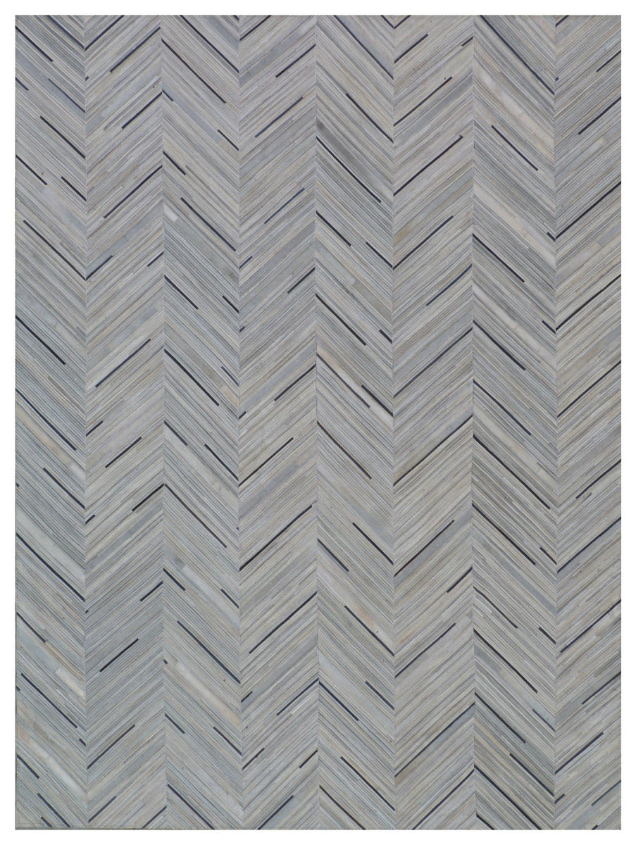Exquisite Rugs Natural Hide Hair on Hide 2163 Silver - Blue | Rug Studio