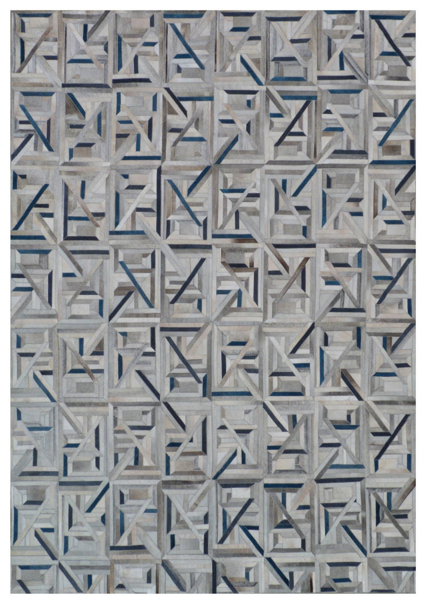 Exquisite Rugs Natural Hide Hair on Hide 2173 Gray - Blue | Rug Studio