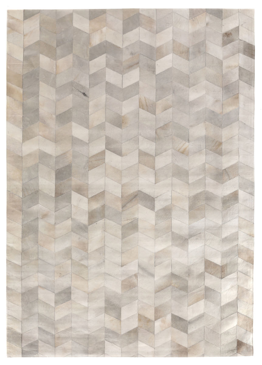 Exquisite Rugs Natural Hide Hair on Hide 3303 Ivory - Silver | Rug Studio