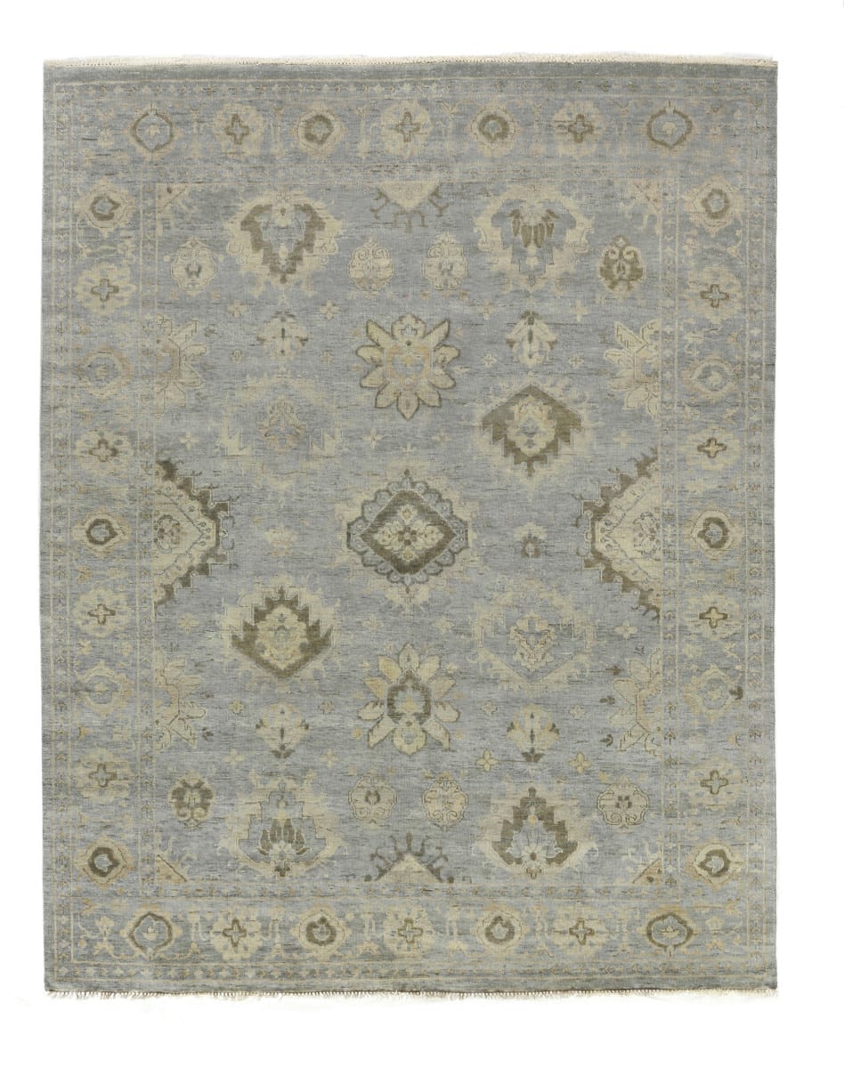 Exquisite Rugs Antique Weave Oushak Hand Knotted 3421 Blue - Gray | Rug ...