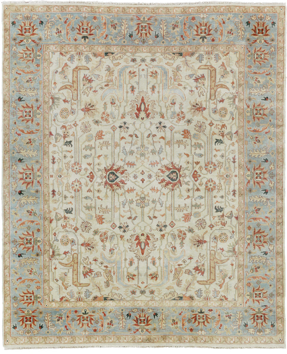Exquisite Rugs Antique Weave Serapi Hand Knotted 3447 Ivory - Light ...