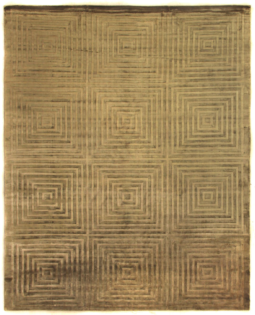 Exquisite Rugs Dove Embossed Hand Woven 3574 Khaki | Rug Studio