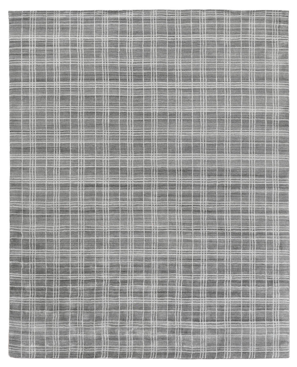 Exquisite Rugs Fairbanks Hand Woven 3836 Silver - White | Rug Studio