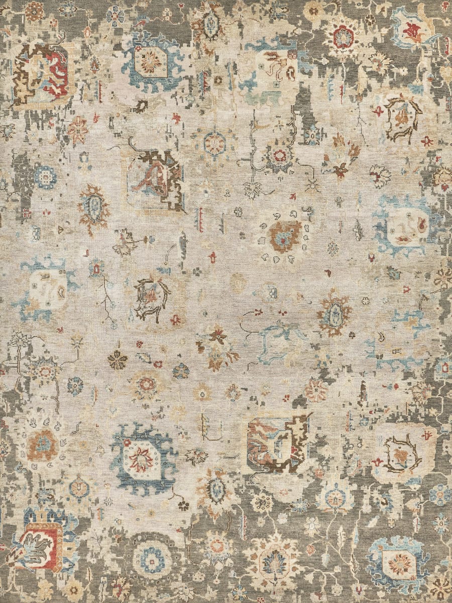 Exquisite Rugs Essex 4032 Tan-Blue-Rust | Rug Studio