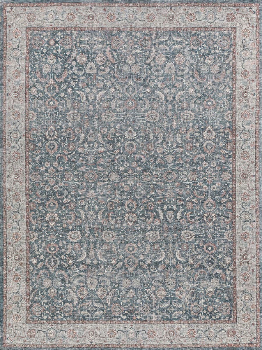 Exquisite Rugs Heritage 4604 Blue-Rust | Rug Studio