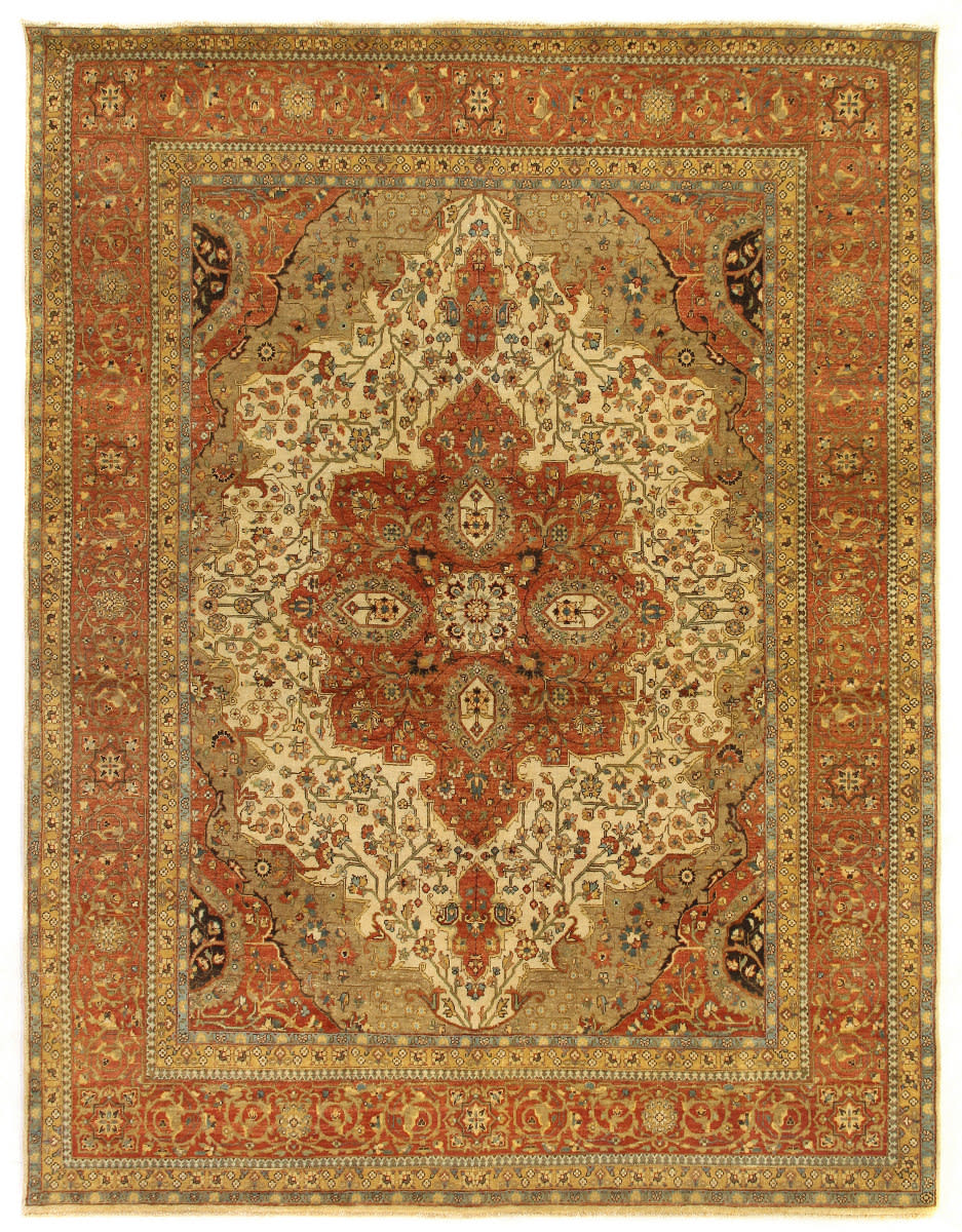Exquisite Rugs Fine Serapi Hand Knotted 5022 Ivory - Rust | Rug Studio