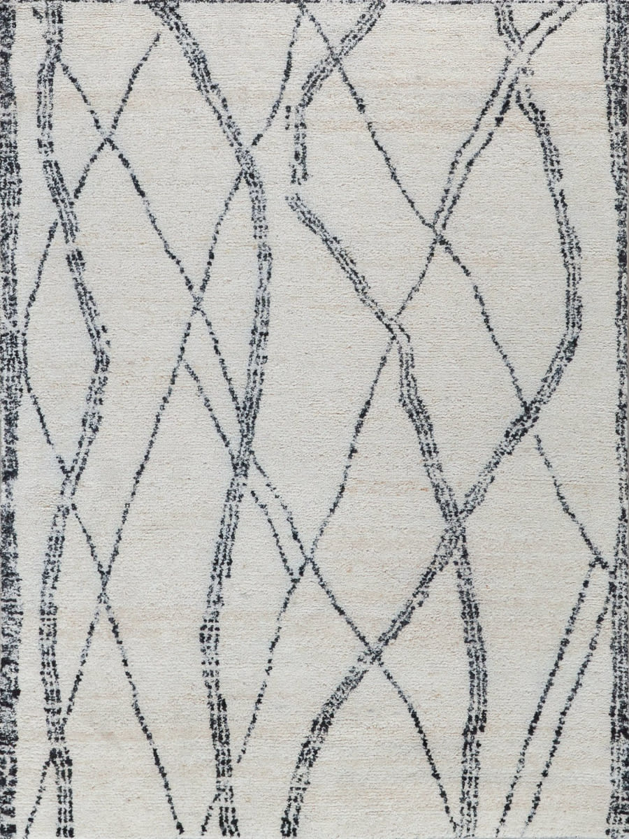 Exquisite Rugs Tahoe Hand Loomed 5560 Ivory - Black | Rug Studio