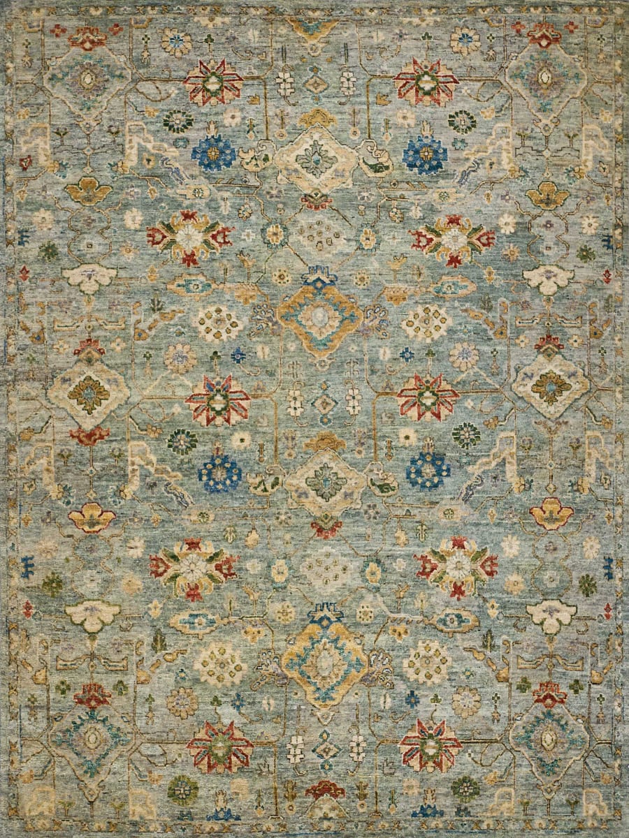Exquisite Rugs Oxford Hand Knotted 7226 Light Blue | Rug Studio