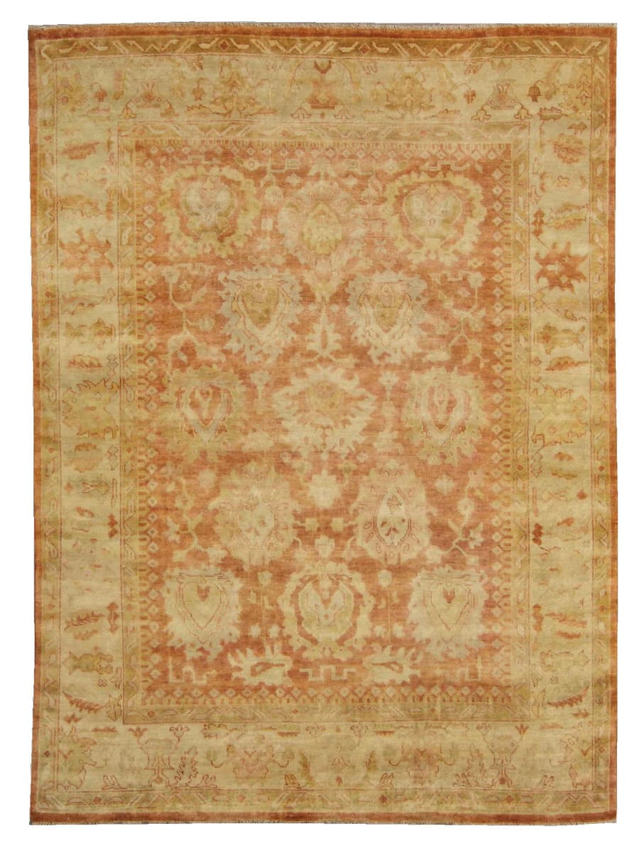 Exquisite Rugs Antique Weave Oushak Hand Knotted 9139 Red - Beige | Rug ...