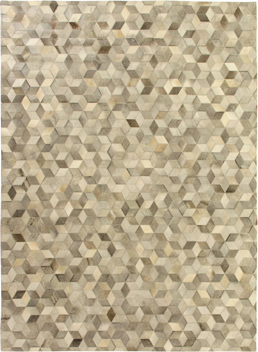 Exquisite Rugs Natural Hide Hair on Hide 9817 Silver - Multi | Rug Studio