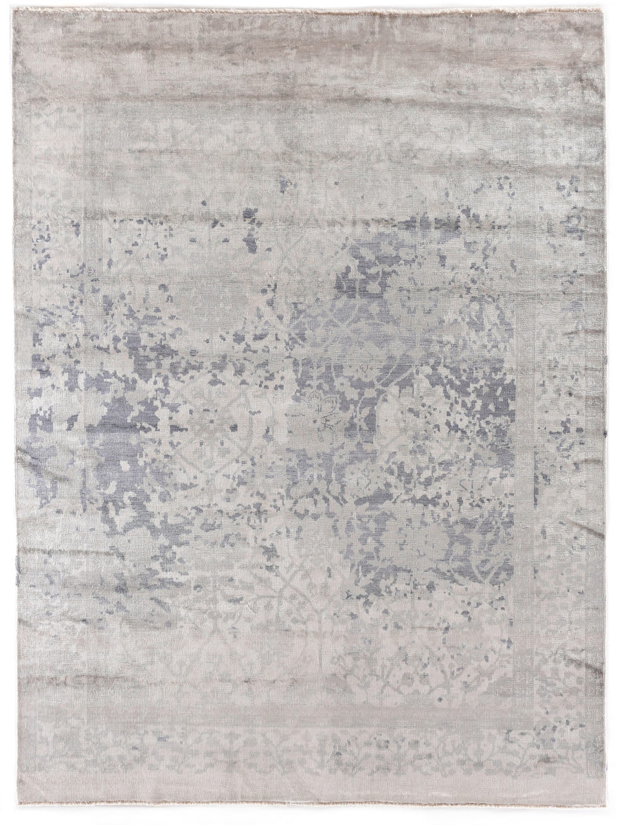 Exquisite Rugs Antique Weave Bamboo Hand Knotted 9980 Silver | Rug Studio