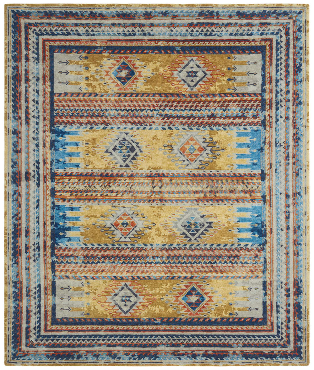 Famous Maker Mojore 100726 Desert Gold - Blues | Rug Studio