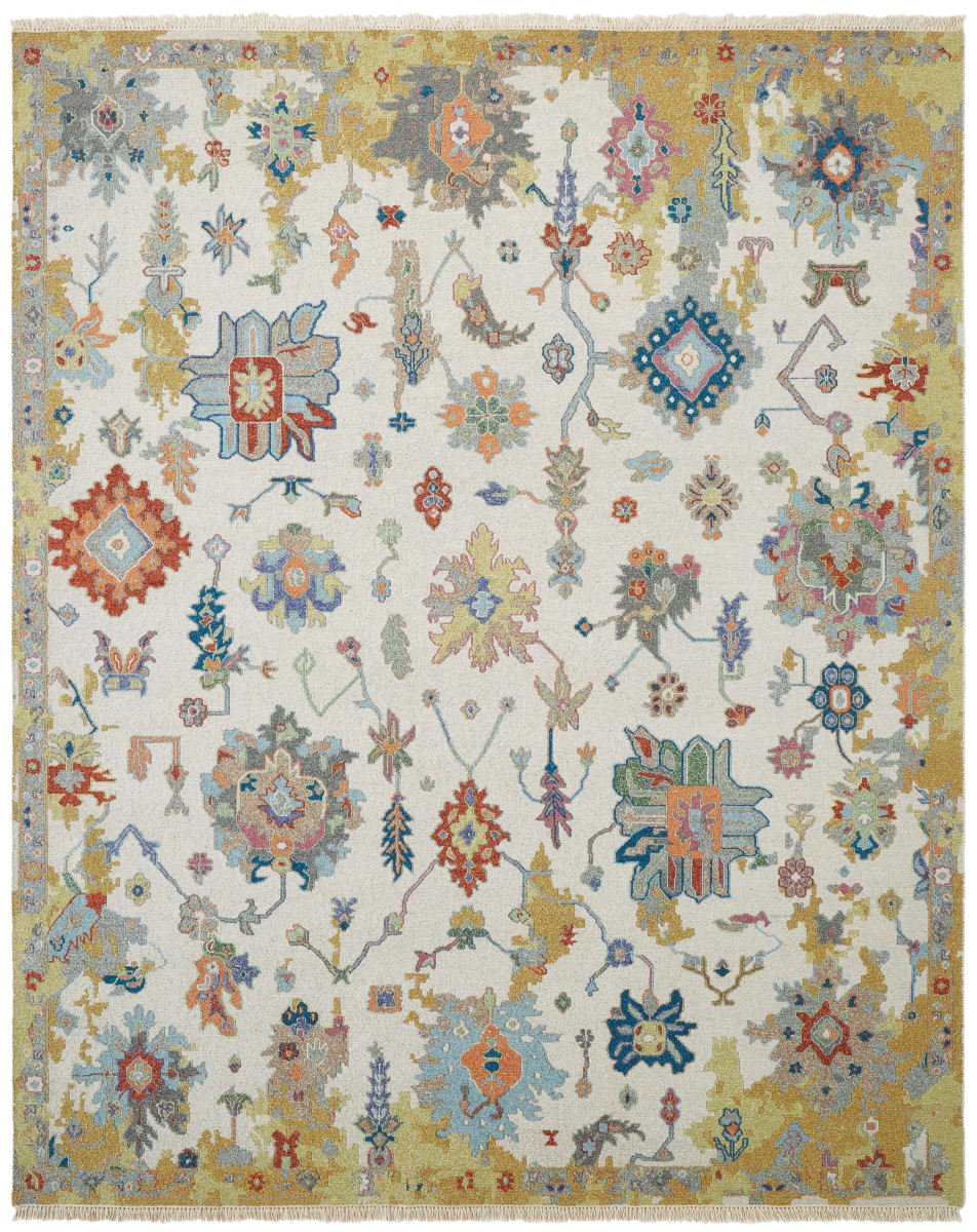 Famous Maker Soumak Crown 1001183 Sea Salt - Multi Pastels | Rug Studio