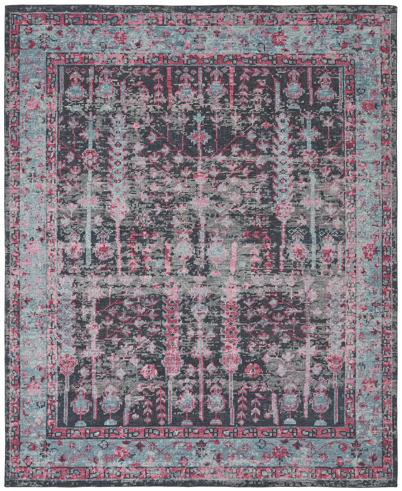 Famous Maker Taylor 100660 Carbon - Sky - Rose | Rug Studio