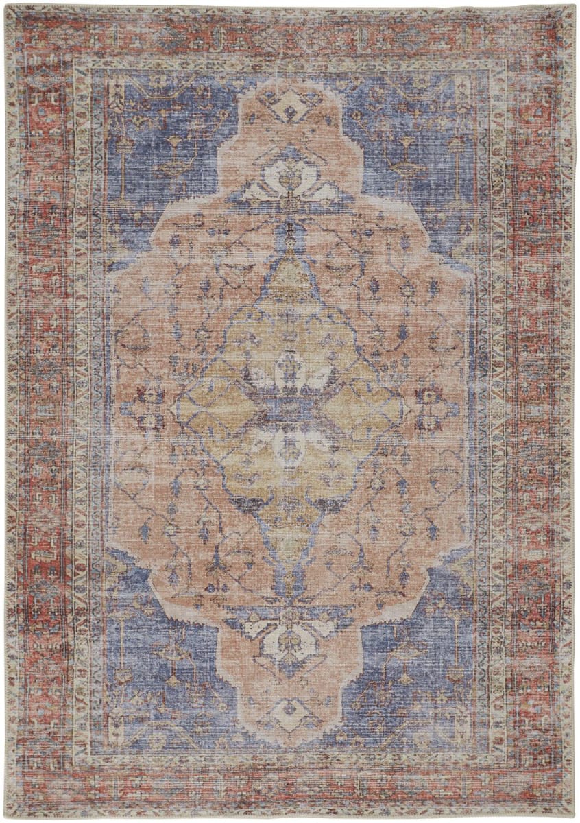Feizy Percy 39apf Rust - Blue | Rug Studio