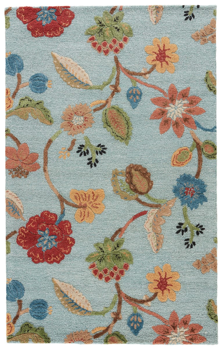 Jaipur Living Blue Garden Party Bl132 Aquifer - Red Ochre Clearance ...