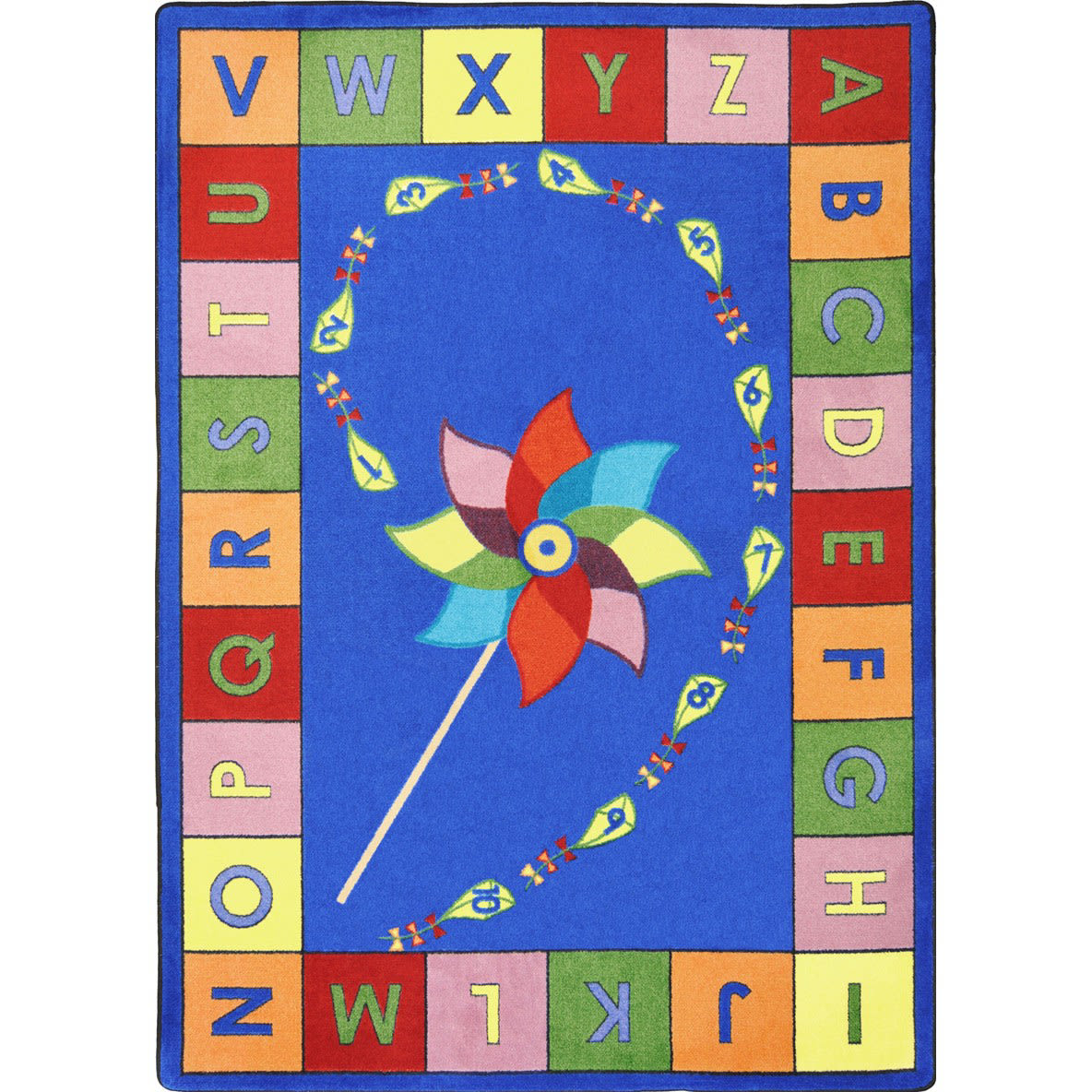 Joy Carpets Kid Essentials Alphabet Pinwheel Multi | Rug Studio