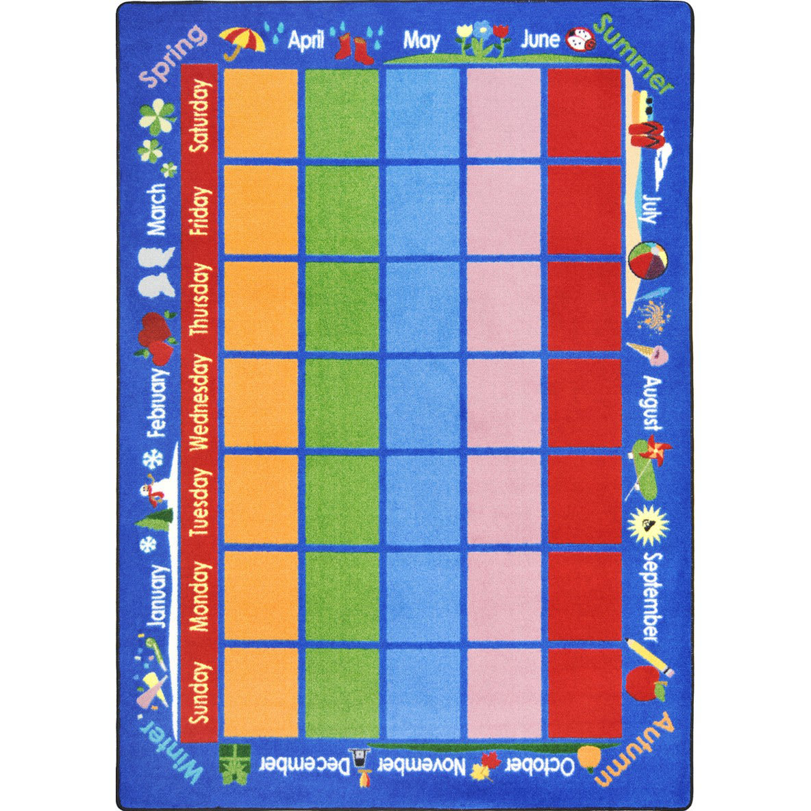 Joy Carpets Kid Essentials Celebrations Calendar Multi | Rug Studio