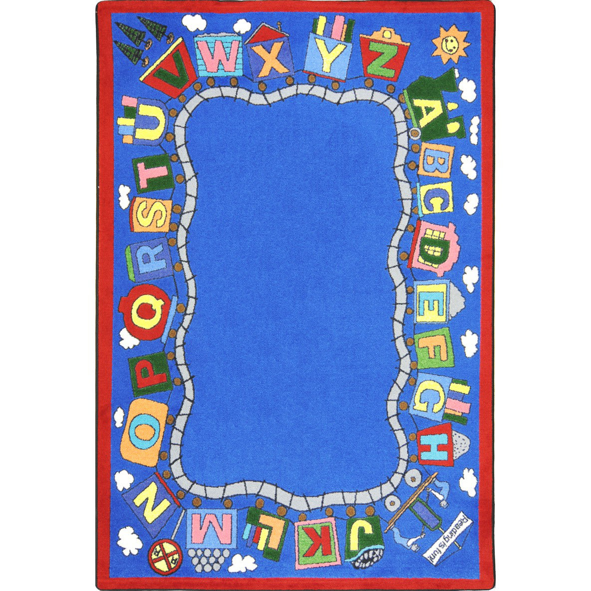 Joy Carpets Kid Essentials Reading Train Multi | Rug Studio