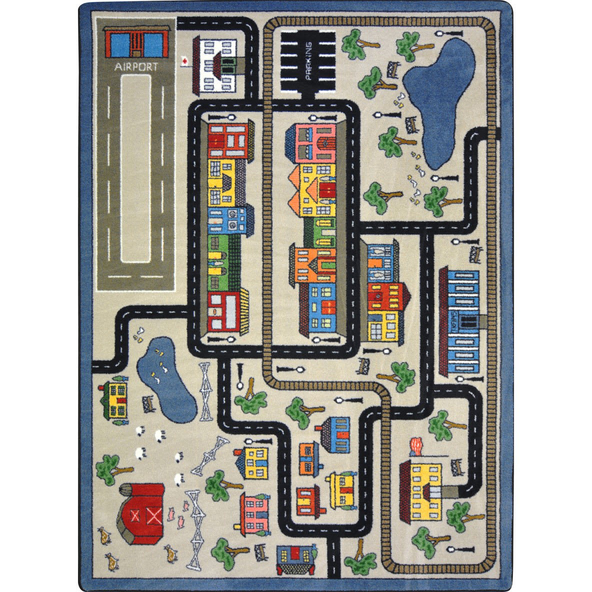 Joy Carpets Kid Essentials Tiny Town Pewter | Rug Studio