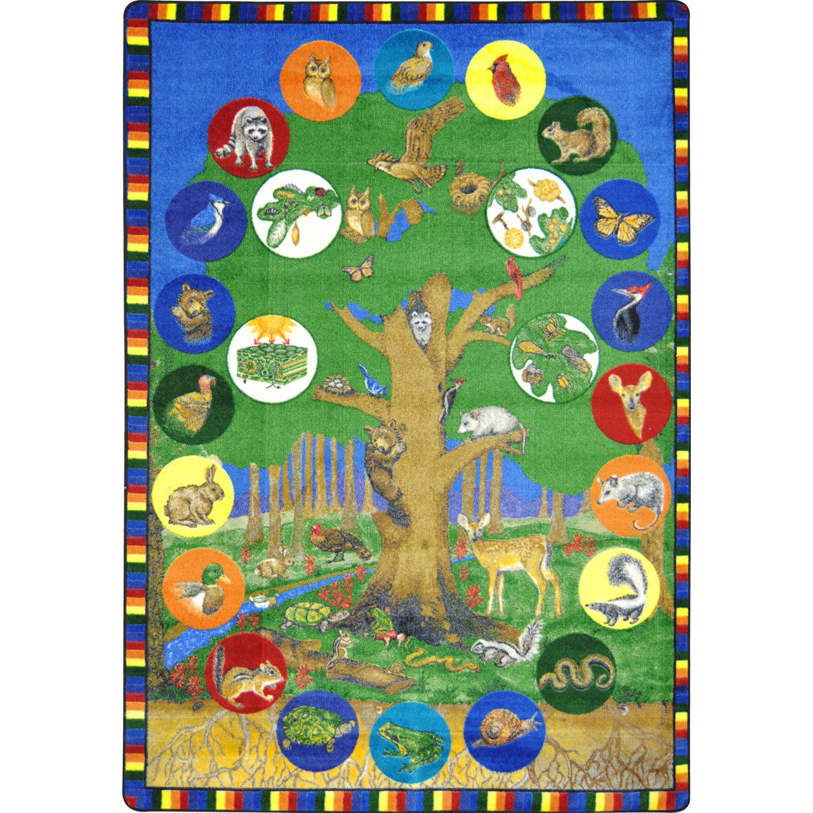 Joy Carpets Kid Essentials Tree Of Life Multi | Rug Studio