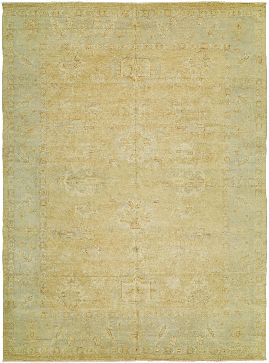 Kalaty Karaman Kr-006 Apricot - Aqua | Rug Studio