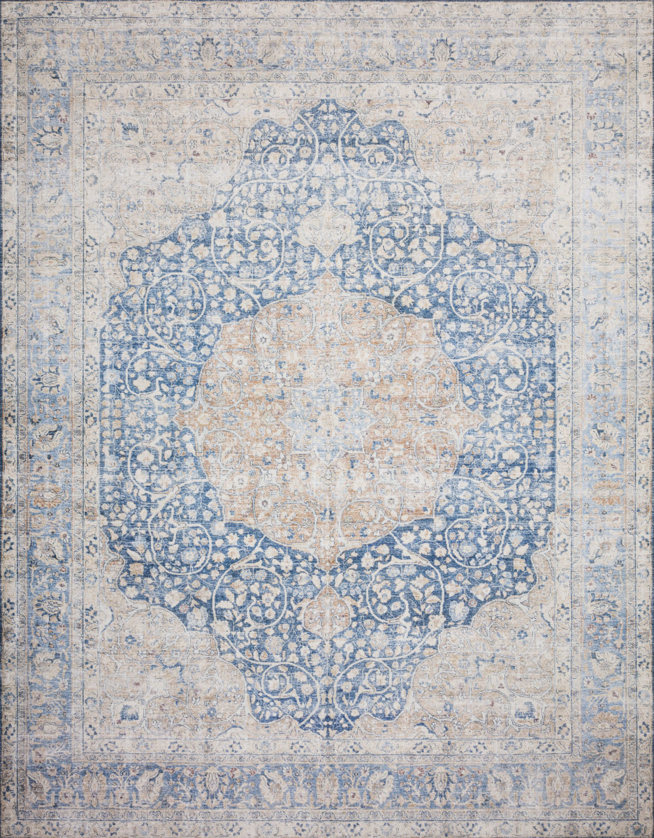 Loloi II Layla Lay-07 Blue - Tangerine | Rug Studio
