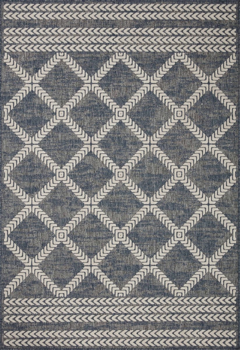 Loloi II Rainier Rai-05 Denim - Ivory | Rug Studio