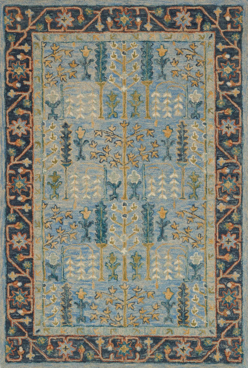 Loloi Victoria Vk-12 Light Blue - Dark Blue | Rug Studio