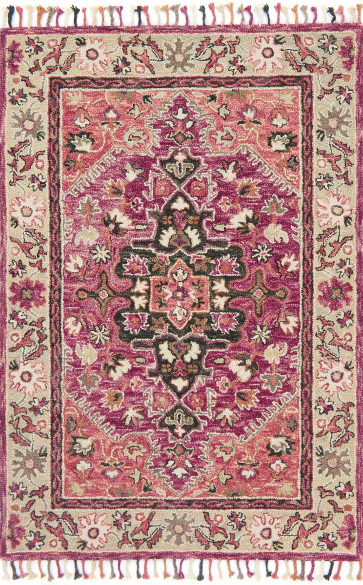 Loloi Zharah Zr-05 Raspberry - Taupe | Rug Studio