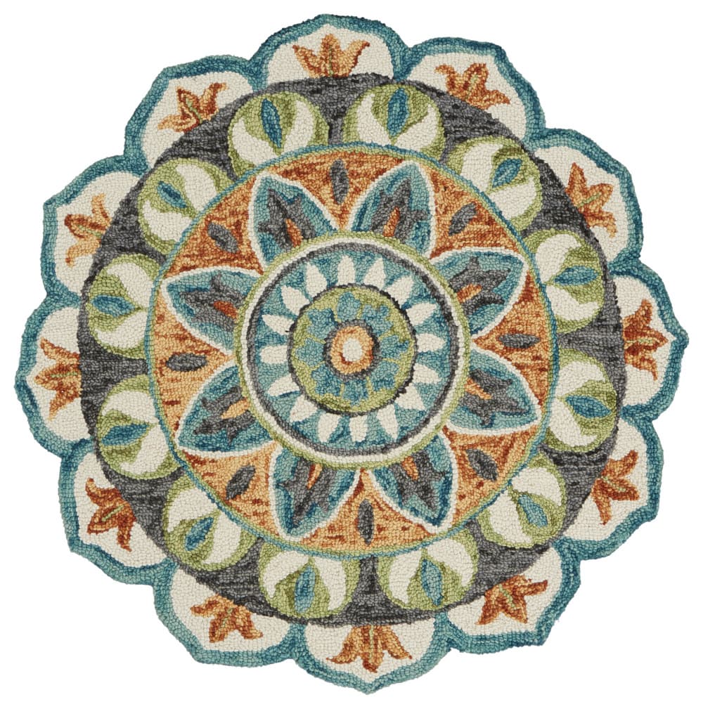 Lr Resources Dazzle 54085 Teal - Green | Rug Studio