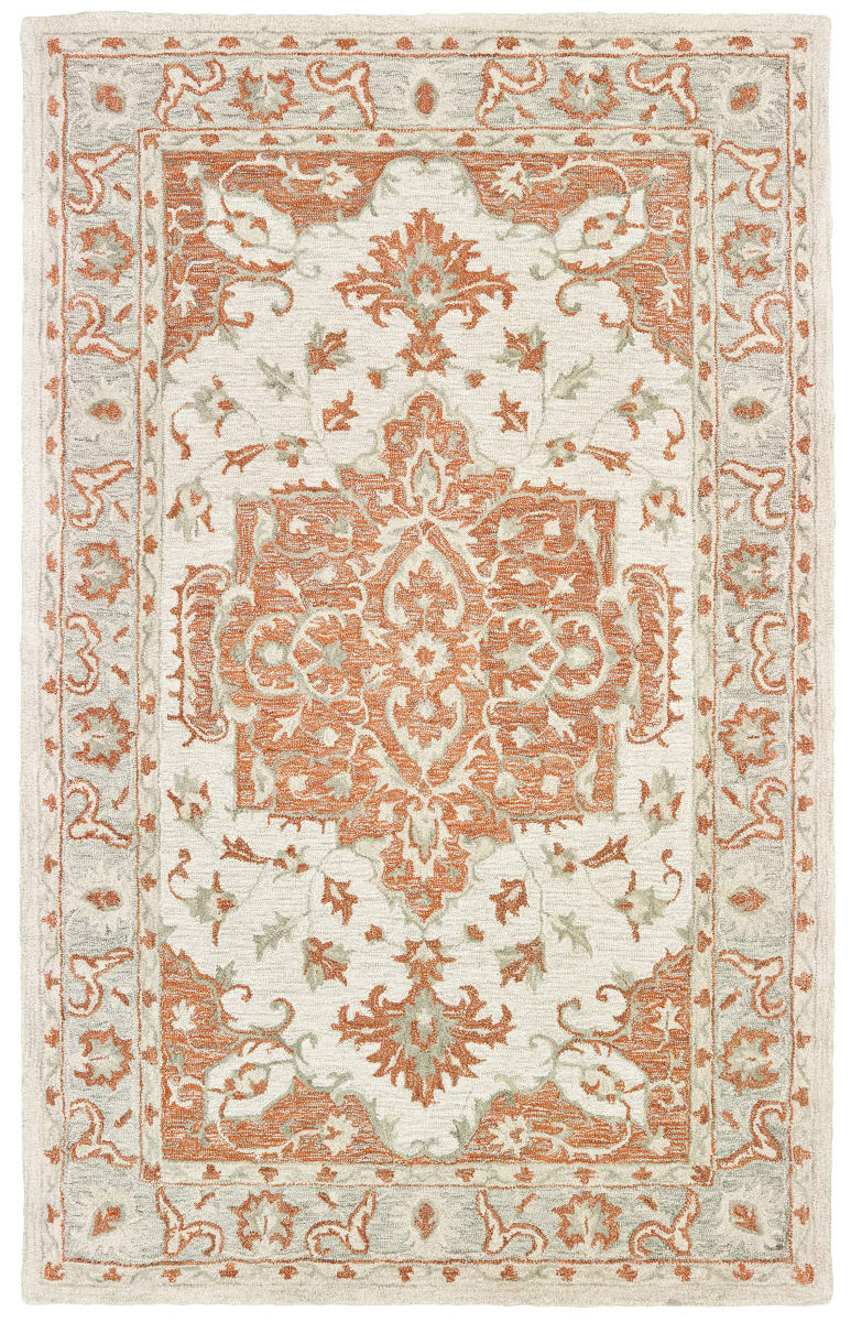 Lr Resources Modern Traditions 81287 Orange - Gray | Rug Studio