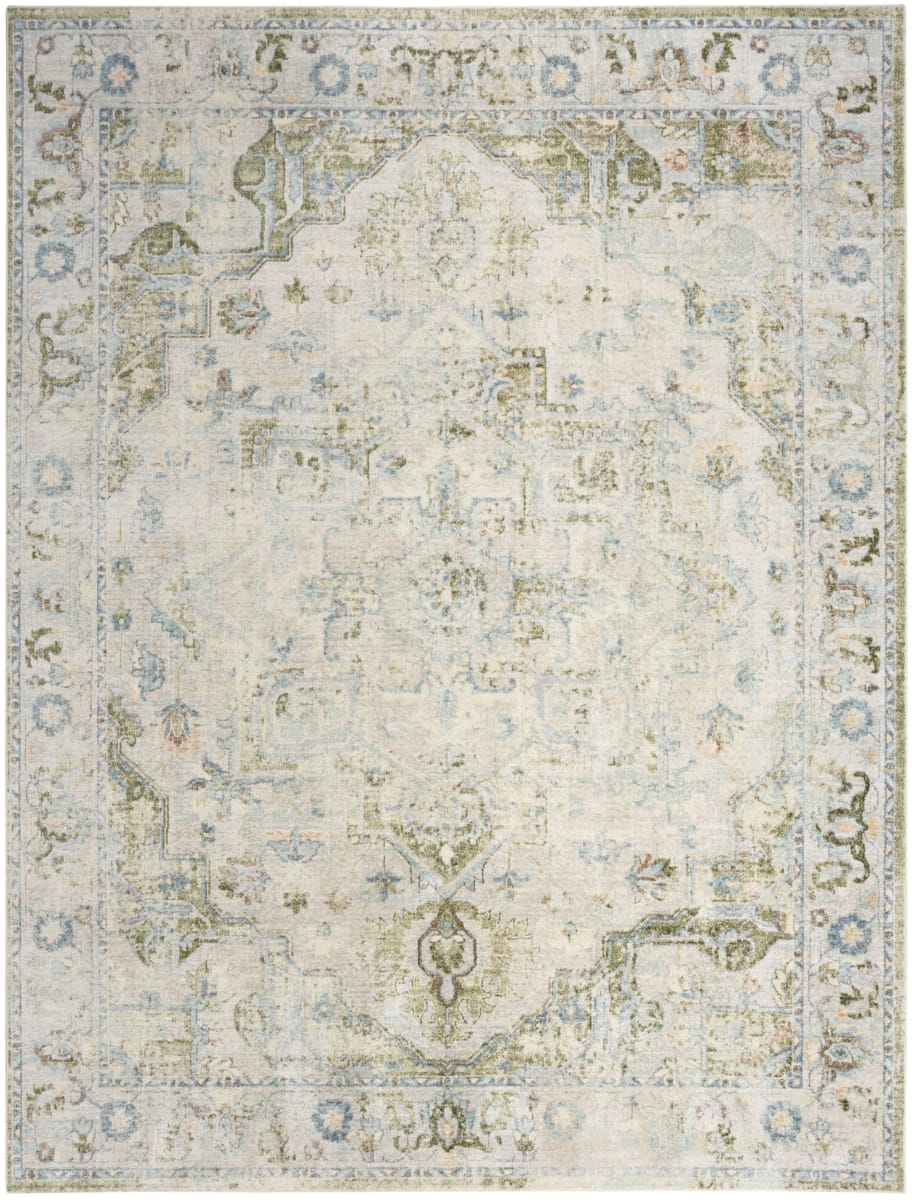 Nourison Home Astra Machine Washable Asw12 Blue Green | Rug Studio